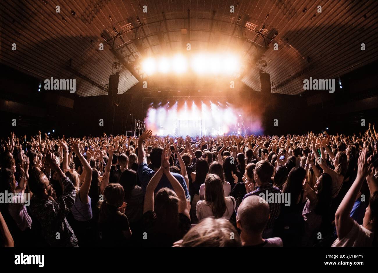 Copenhagen, Denmark. 07th, May 2022. Concert goers seen at a live ...