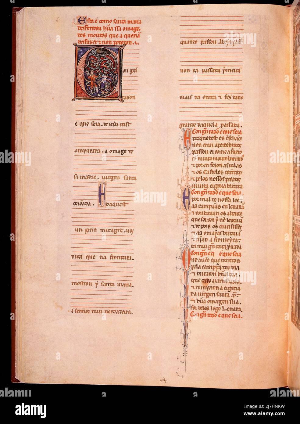 MS B.R.20- CANTIGA DE SANTA MARIA Nº215 - F79V - TEXTO - ESTROFA EN ...