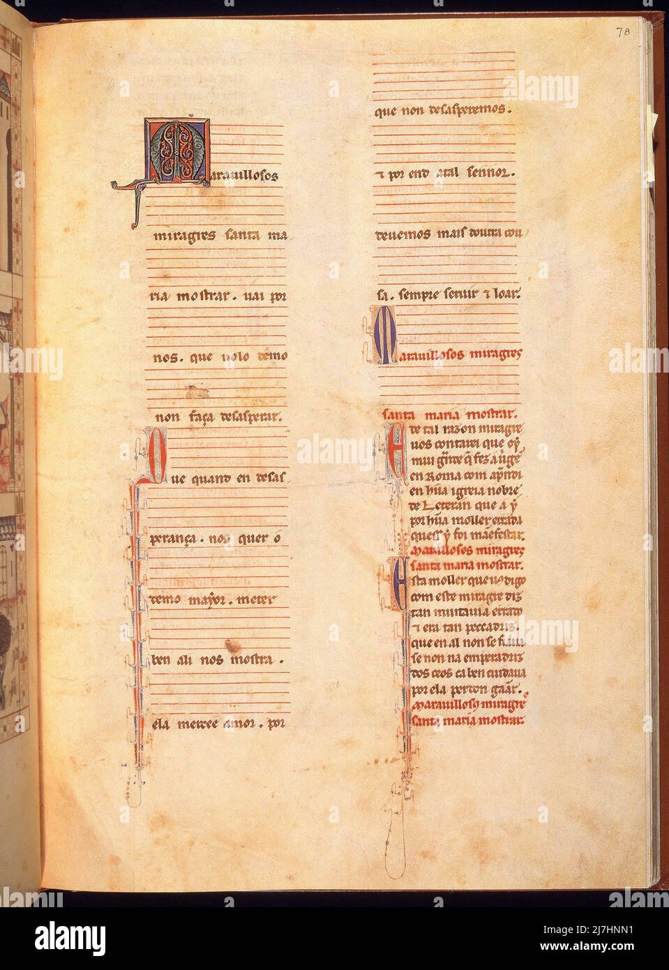 MS B.R.20- CANTIGA DE SANTA MARIA Nº272 - F78R - TEXTO - ESTROFA EN ...