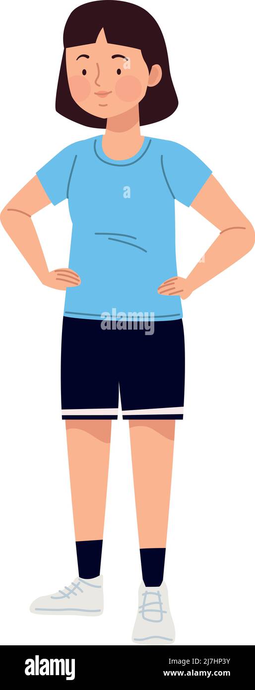 young female athlete standing Stock Vector Image & Art - Alamy