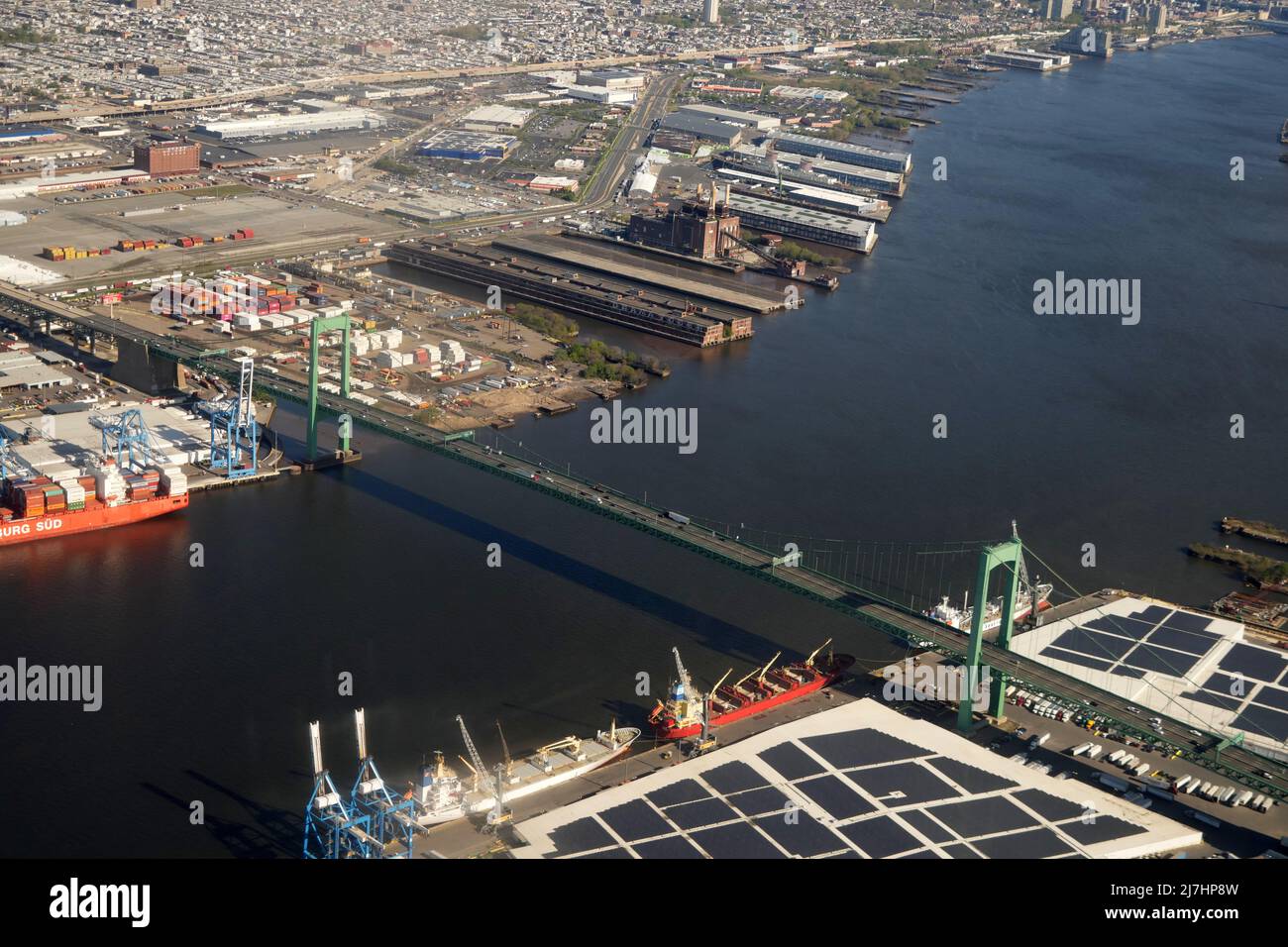 The Walt Whitman bridge over the Delaware River, Friday, Aprll 29, 2022 ...