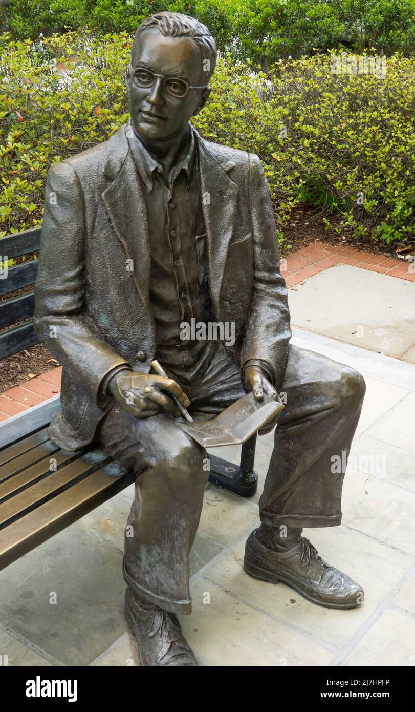 sculpture of Charles Hard Townes in downtown Greenville SC Stock Photo ...
