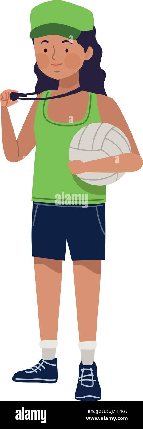 female volleyball coach Stock Vector Image & Art - Alamy