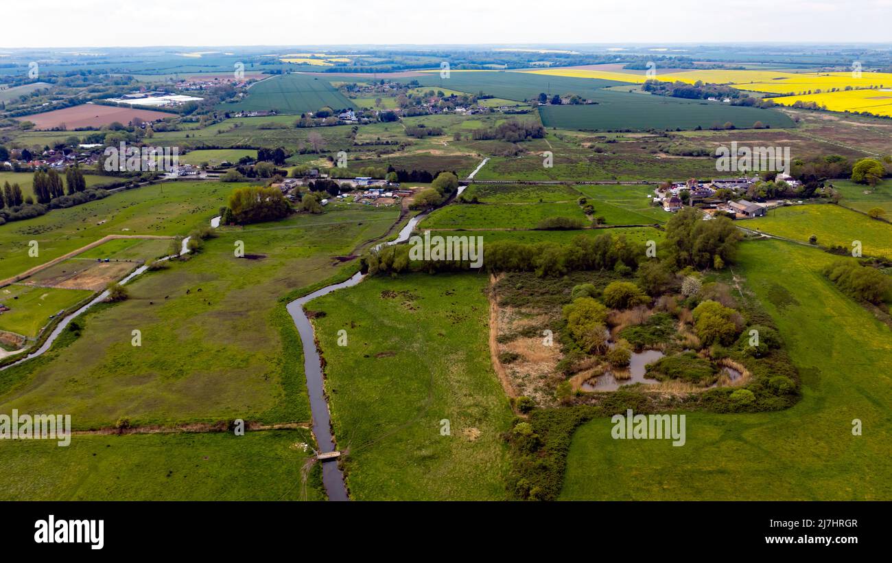 Aerial view of the Brook Stream and the South Stream, looking towards ...