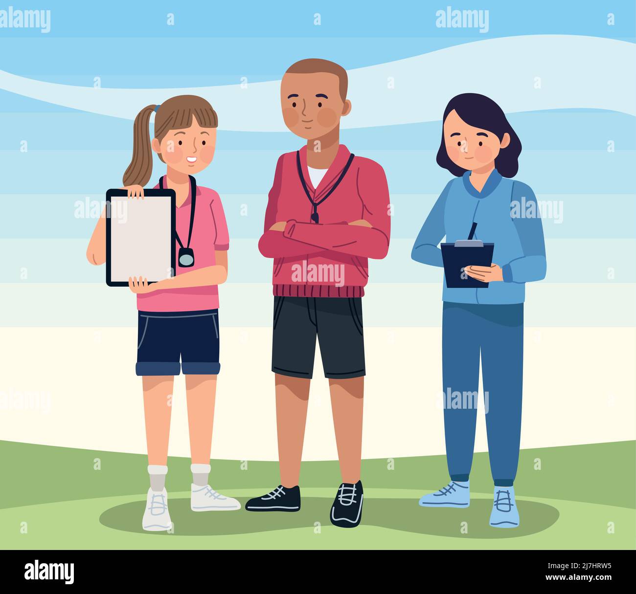 sports coaches in landscape Stock Vector Image & Art - Alamy