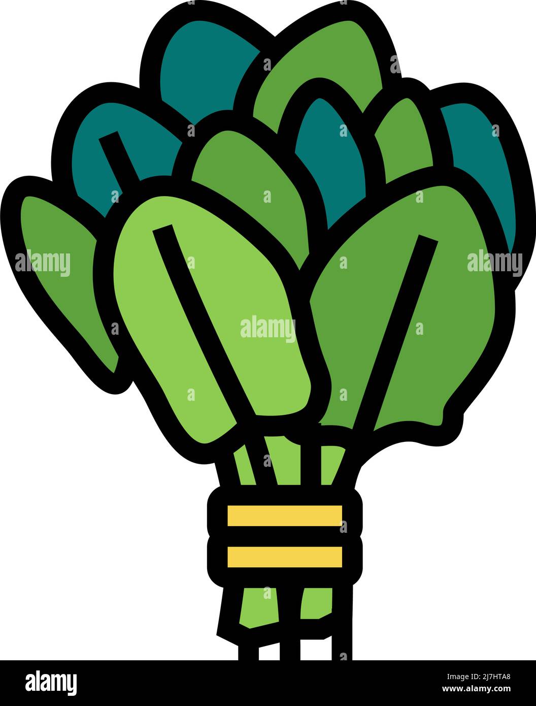 bunch spinach color icon vector illustration Stock Vector Image & Art ...