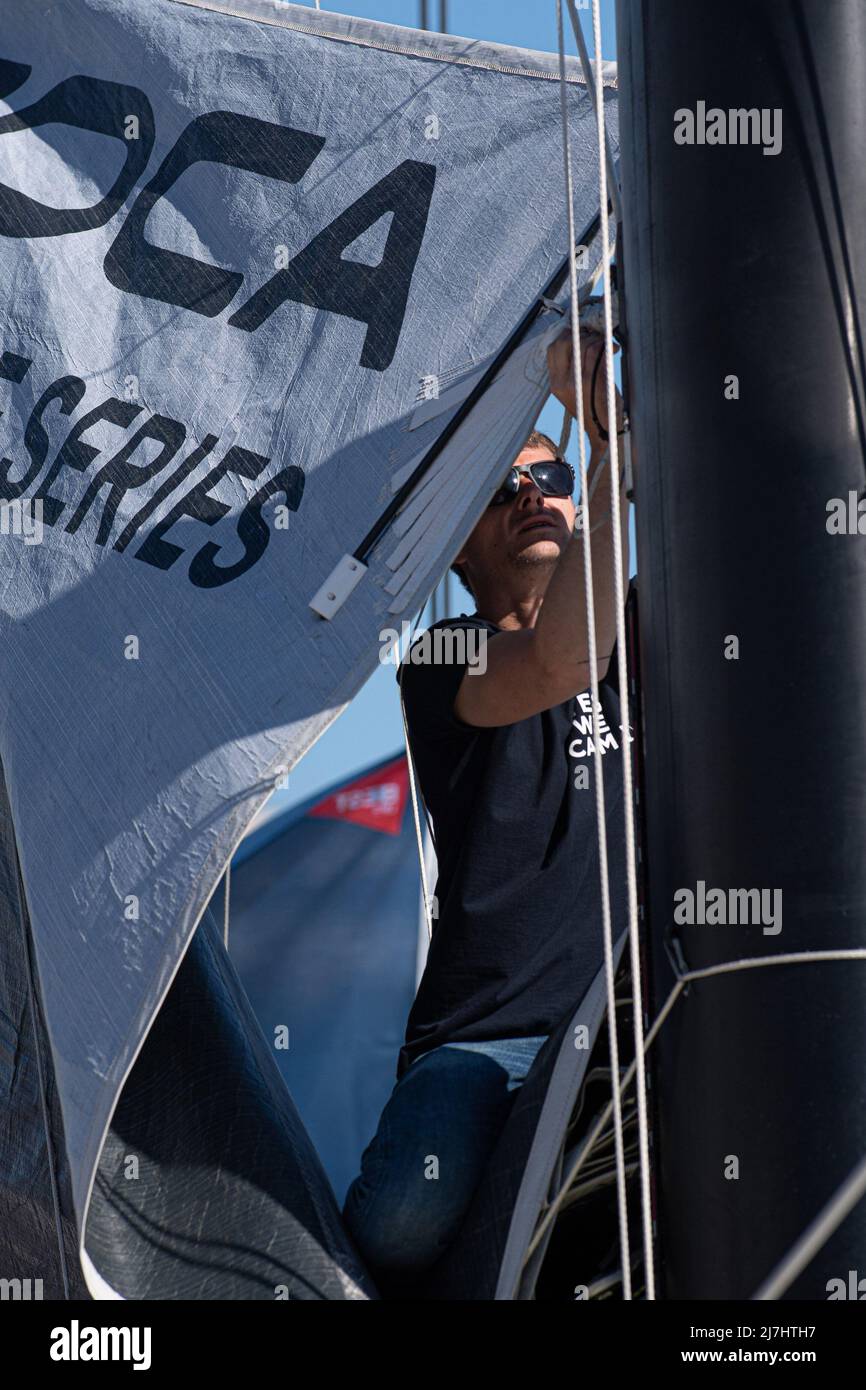 Start illustration during the Guyader Bermudes 1000 Race, IMOCA Globe ...