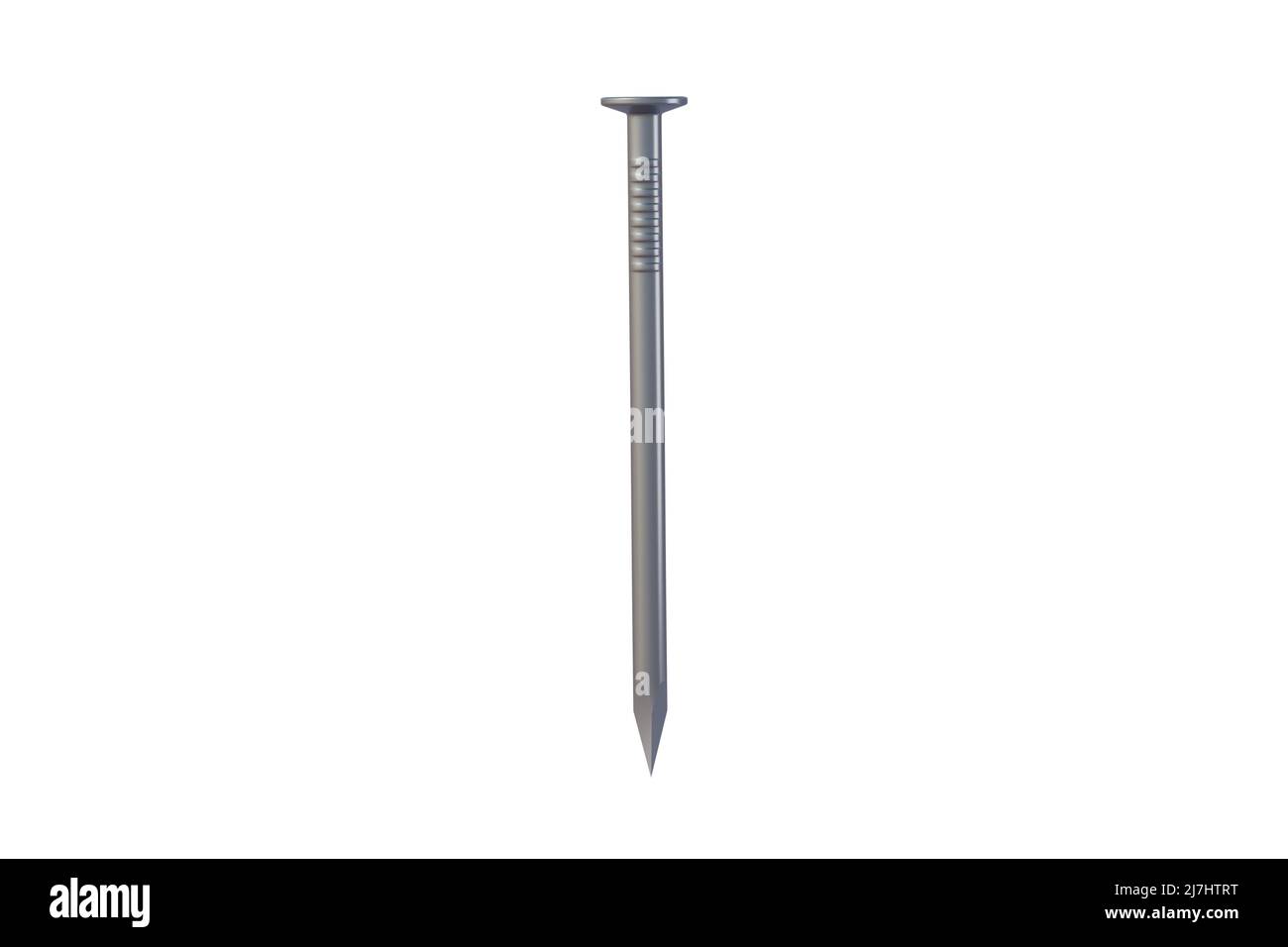 Metal nail isolated on white background. 3d render Stock Photo - Alamy