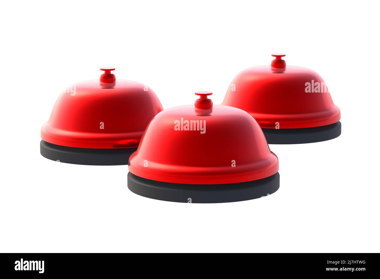 Service bells isolated on white background. 3d render Stock Photo - Alamy