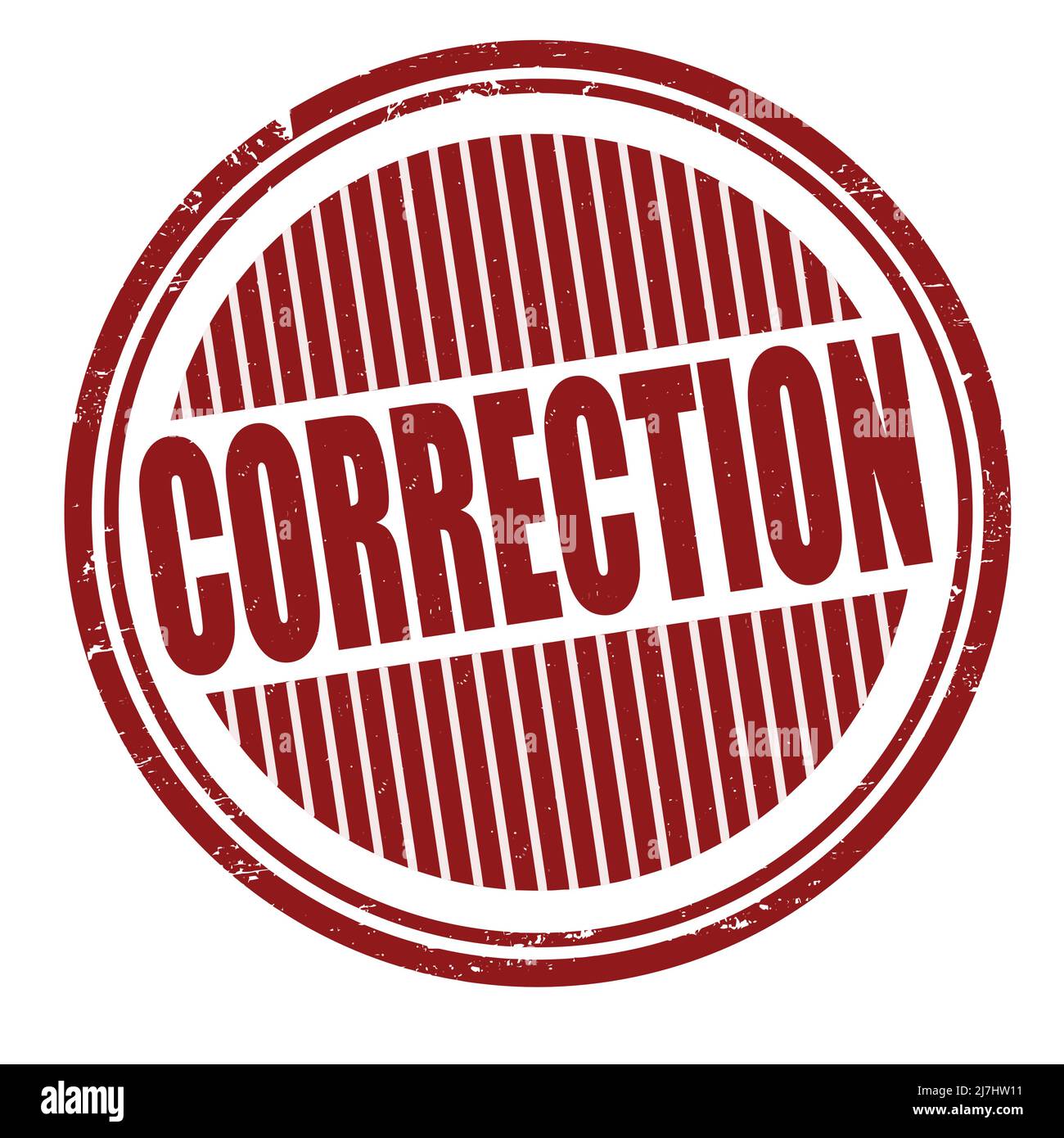 Correction grunge rubber stamp on white background, vector illustration ...