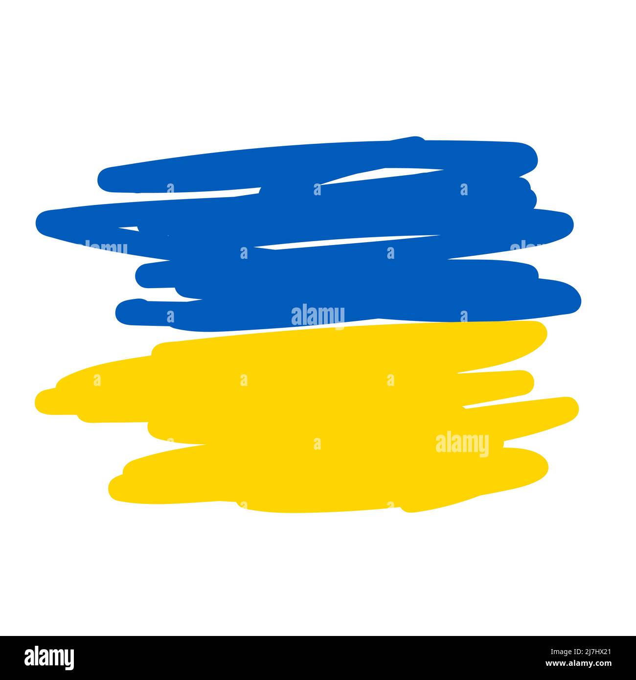 Ukraine flag. Support Ukraine sign. Sticker with colors of Ukrainian ...