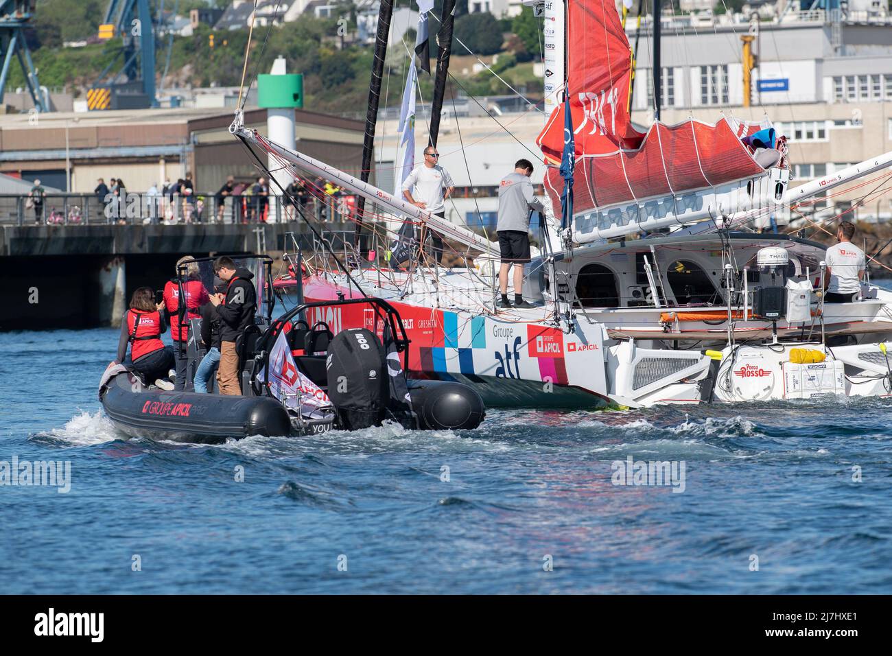 Damien Seguin, GROUPE APICIL during the start of the Guyader Bermudes ...