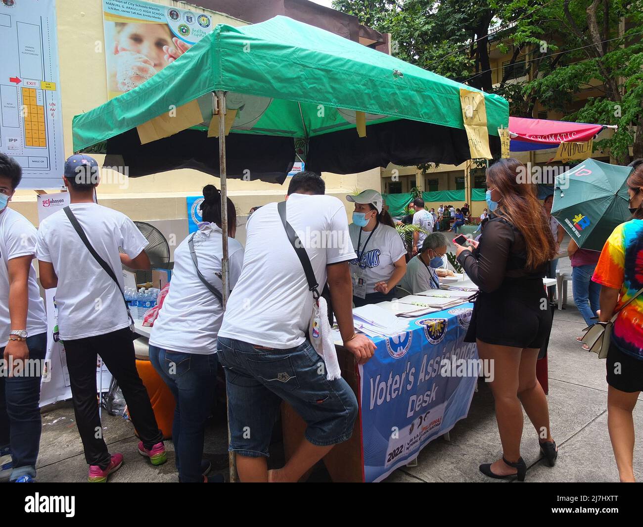 Manila, Philippines. 09th May, 2022. The voter's assistance booth seen ...