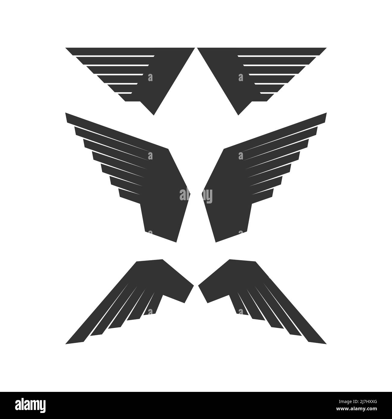 Vector set of logos of wings Stock Vector Image & Art - Alamy