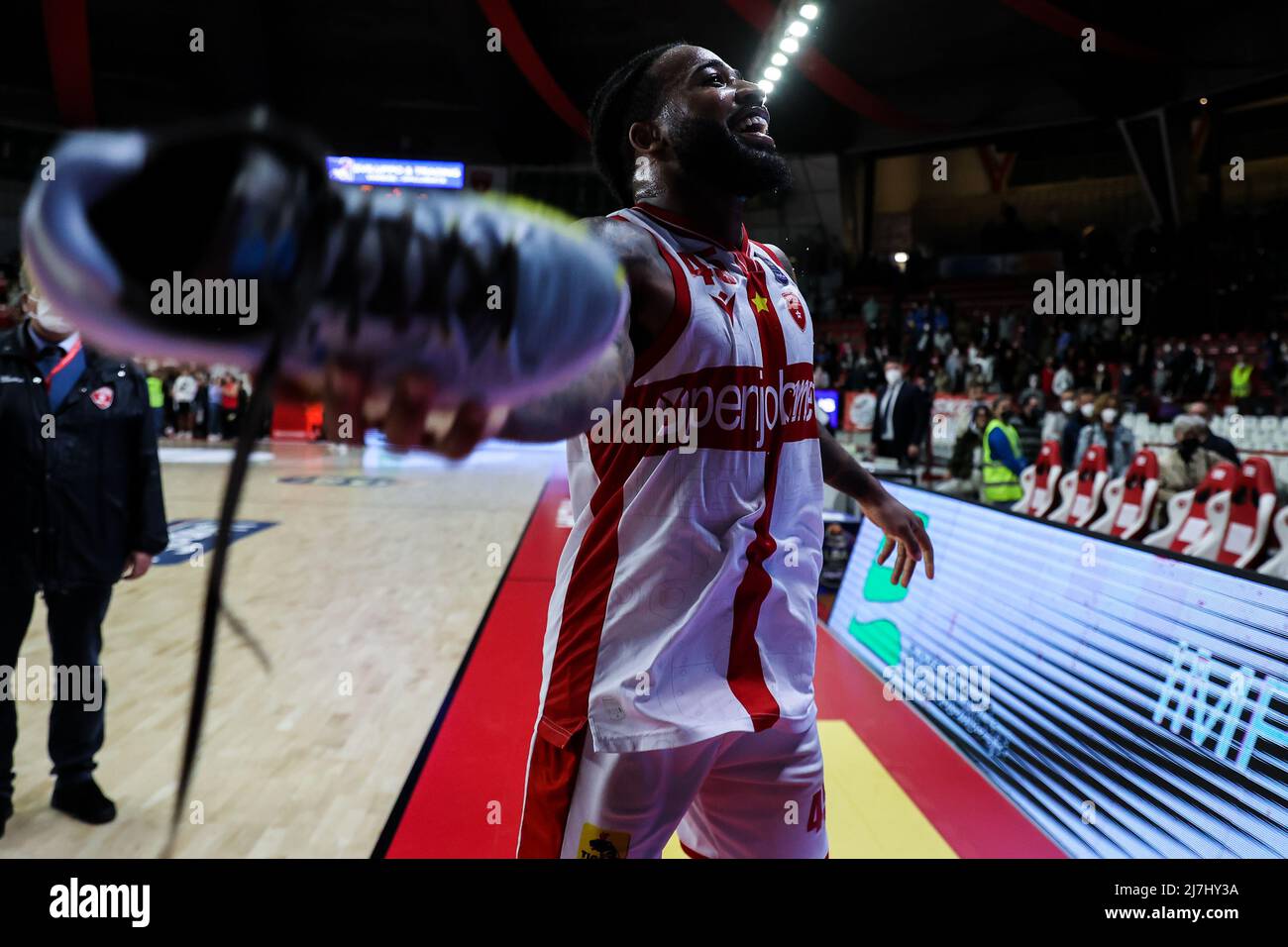 Varese, Italy. 08th May, 2022. Marcus Keene #45 of Pallacanestro Varese ...