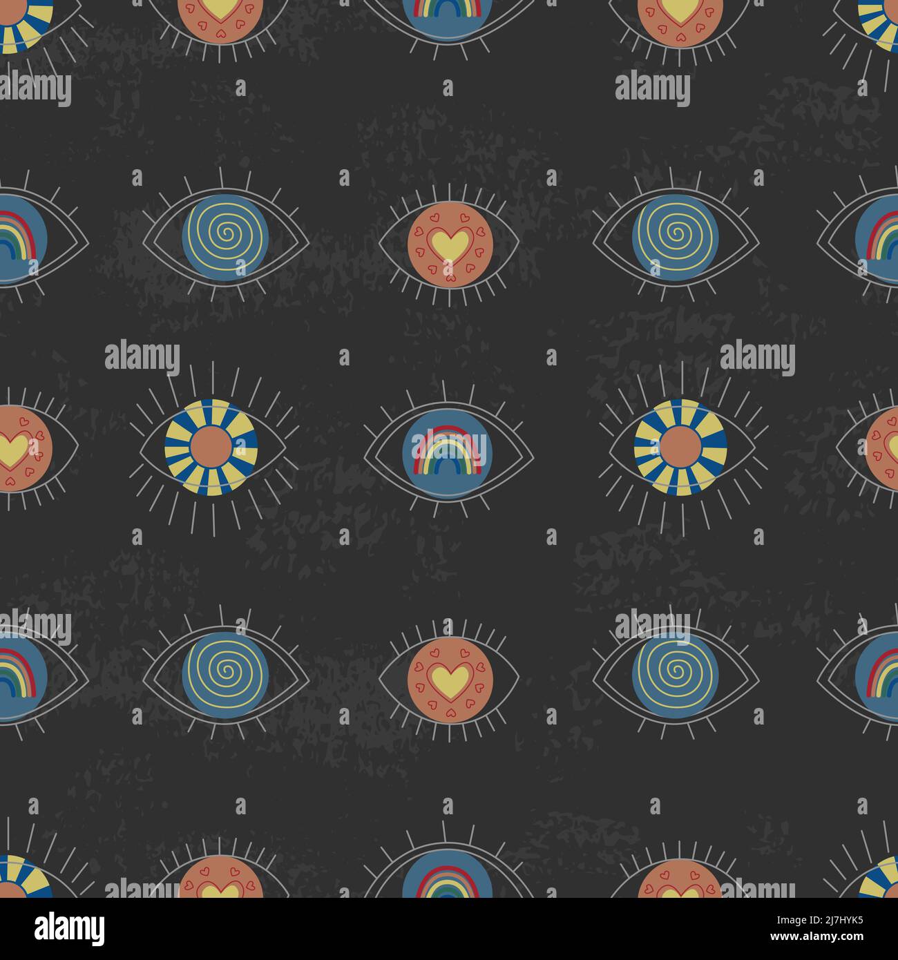 Simple minimalist eyes. Mystic symbol in the eye seamless pattern ...