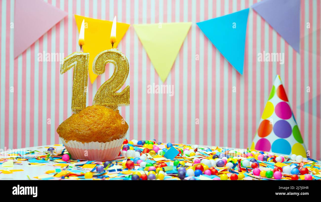 Happy birthday candles postcard. Copy space Happy birthday greetings ...