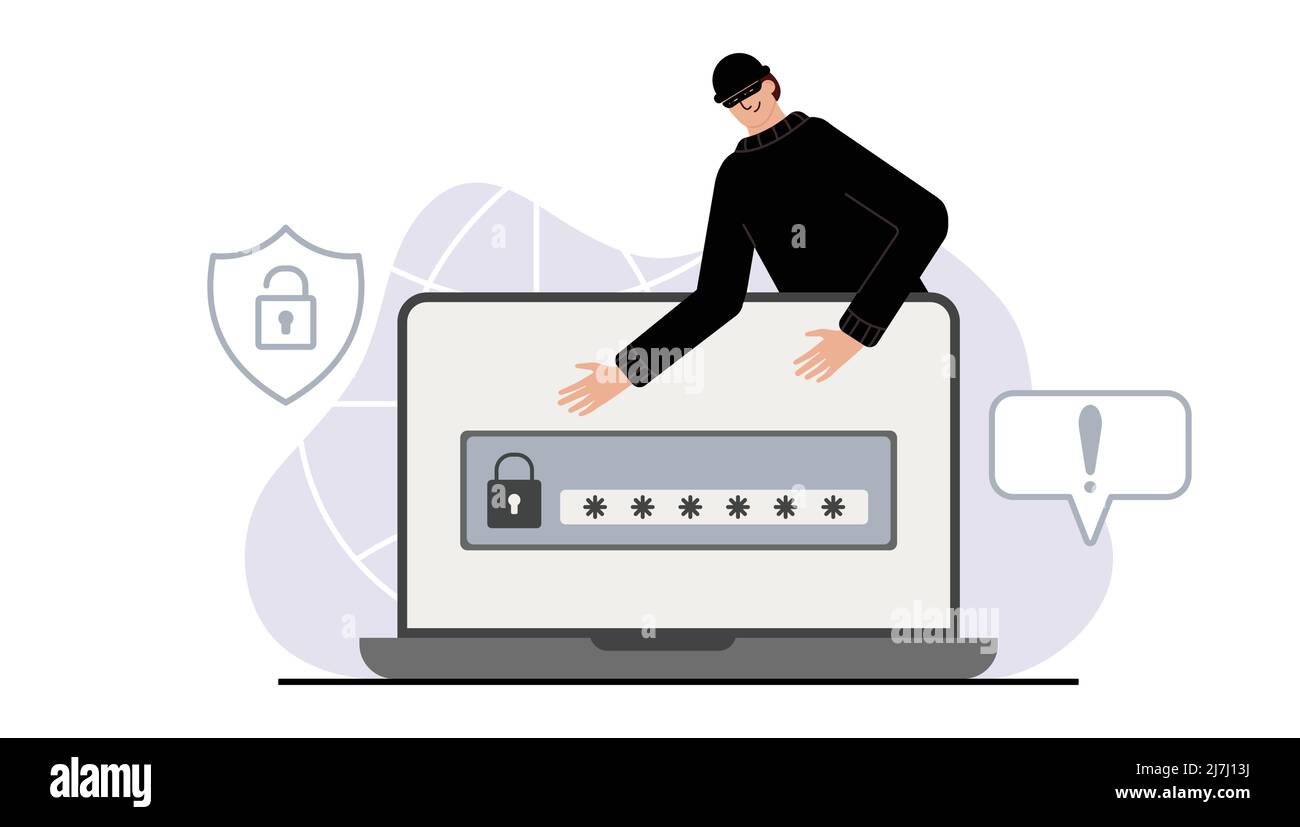 Online scammer illustration Cut Out Stock Images & Pictures - Alamy