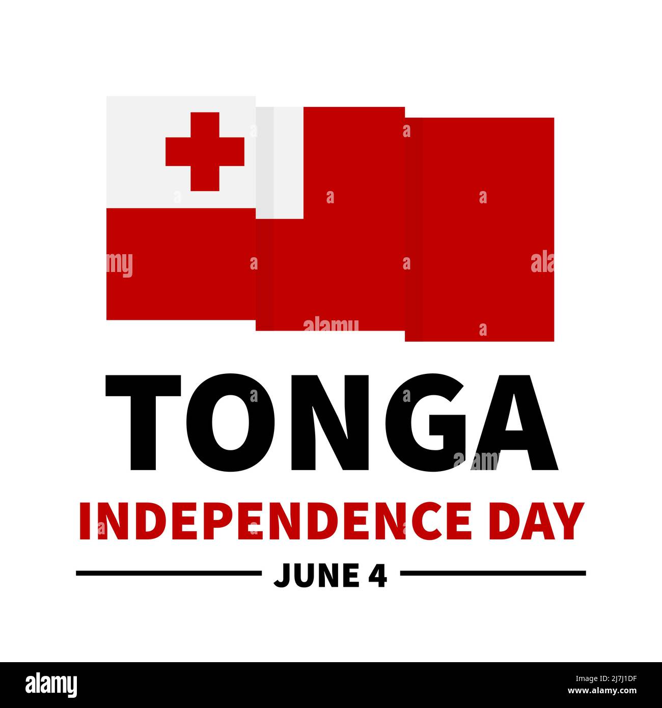 Tonga Independence Day typography poster. Holiday celebrated on June 4 ...