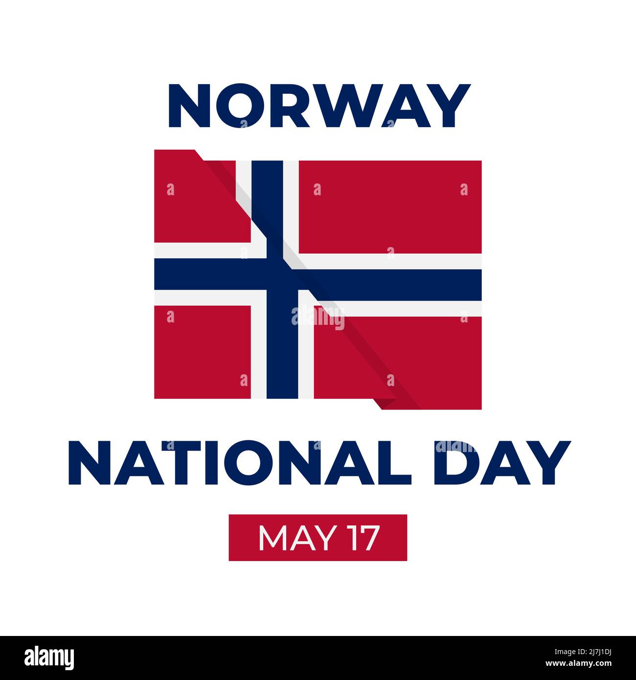 Norway National Day typography poster. Norwegian holiday celebration on ...