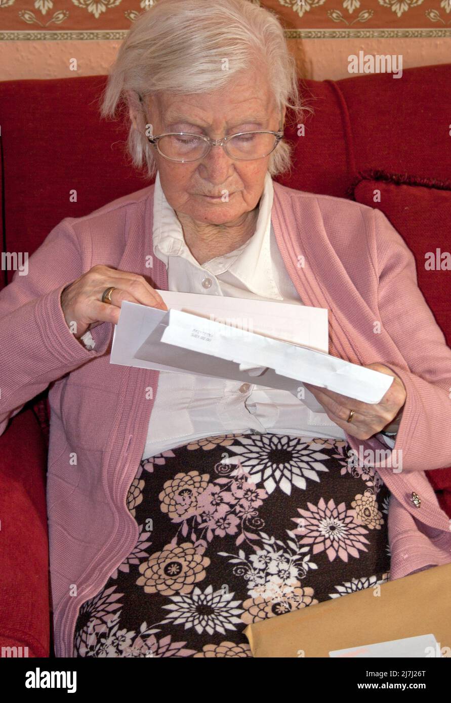 Lady opening post hi-res stock photography and images - Alamy
