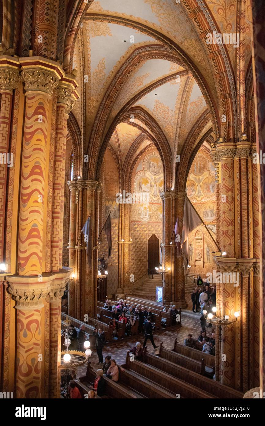 People in the Nave. The Church of the Assumption of the Buda Castle ...