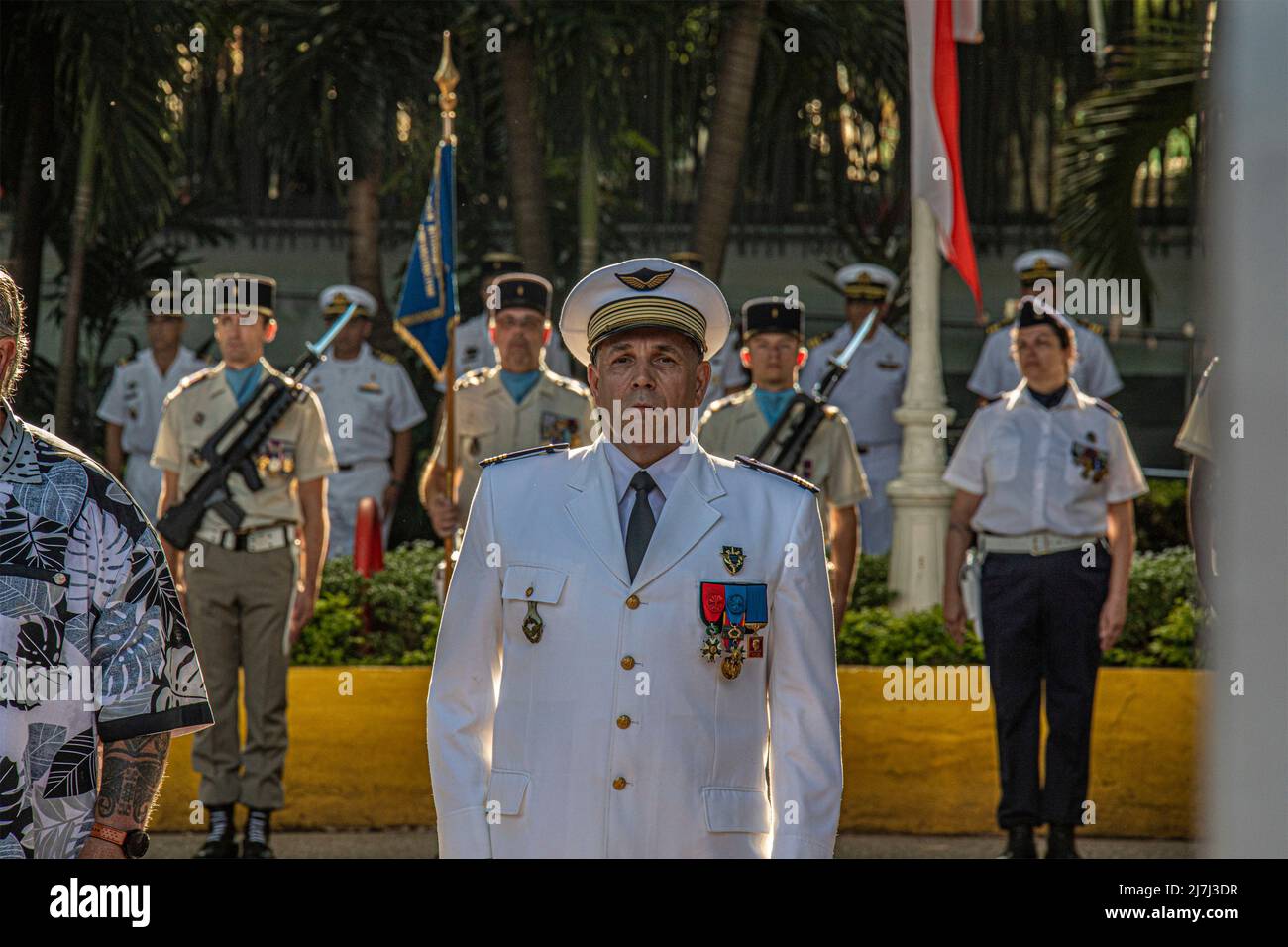Tahiti, French Polynesia. 08th May, 2022. French Polynesian officials ...