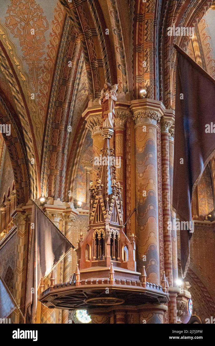 Carved miniature church. The Church of the Assumption of the Buda ...
