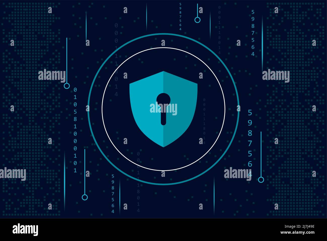 cyber shield in circular frame Stock Vector Image & Art - Alamy