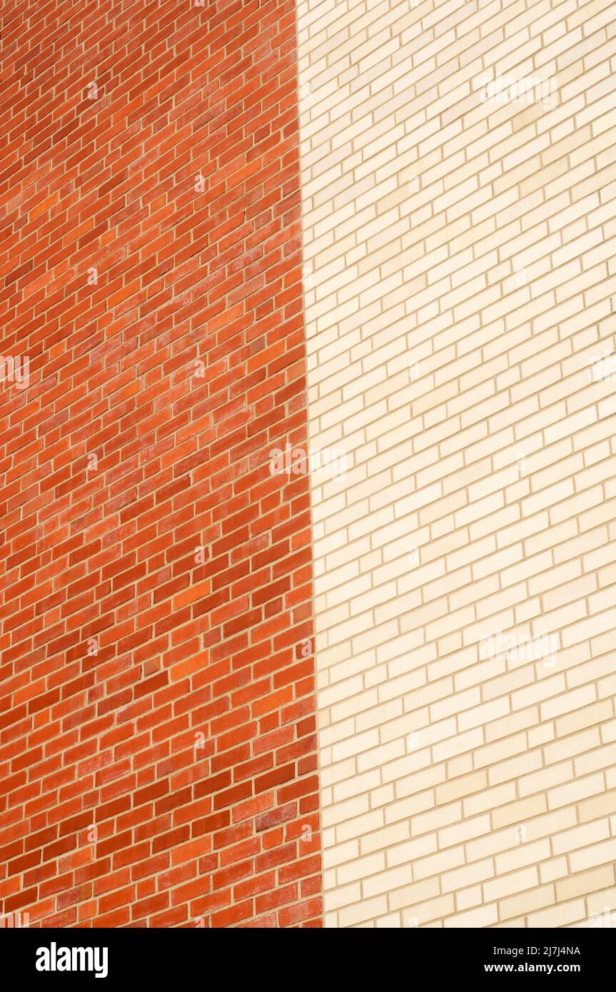 Two-tone brick wall Stock Photo - Alamy