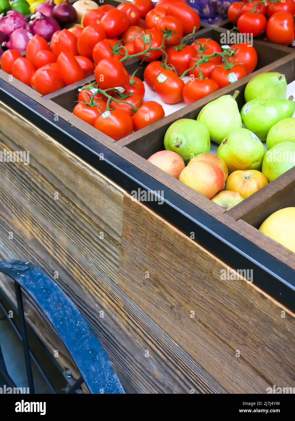 Close Up of Vegetable and Fruit Cart That Has Been Set Up to Display ...