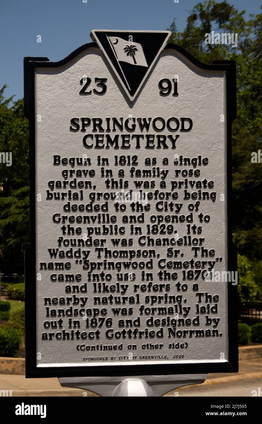 Springwood cemetery information marker hi-res stock photography and ...