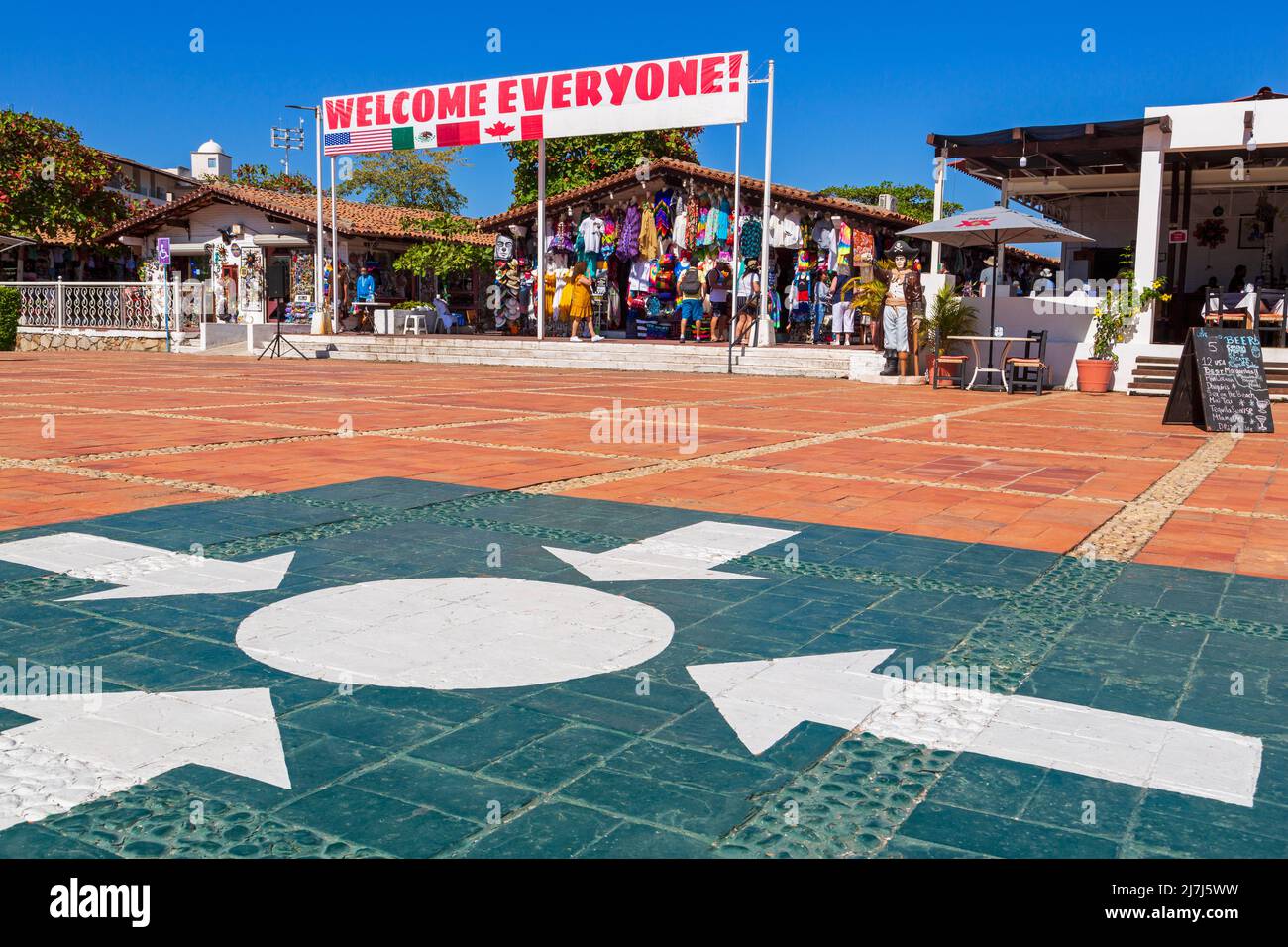 Craft market, Cruise ship terminal, Puerto Vallarta, Jalisco, Mexico ...