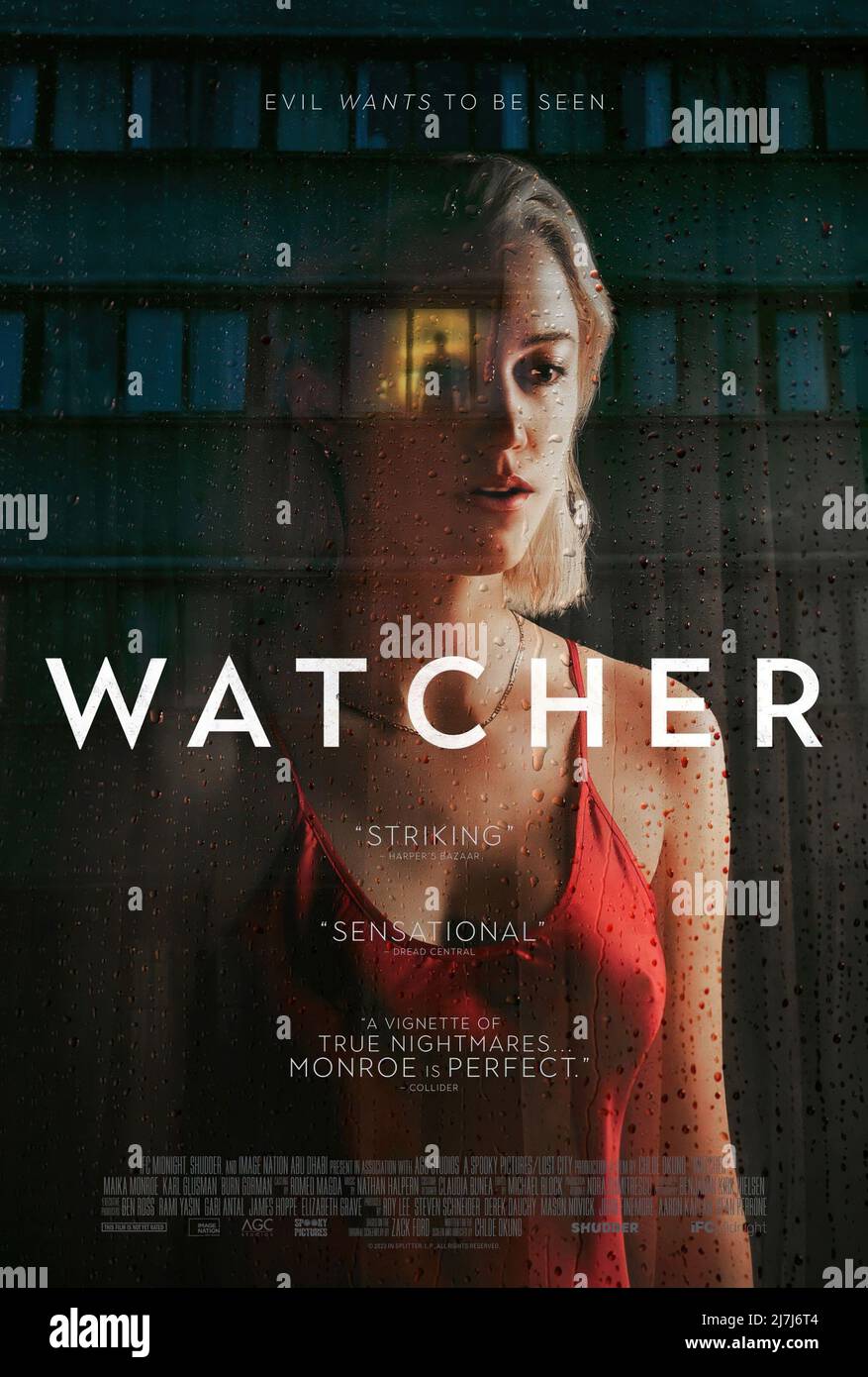 WATCHER, US poster, Maika Monroe, 2022. © IFC Midnight / Courtesy ... WATCHER, US poster, Maika Monroe, 2022. © IFC Midnight / Courtesy ...