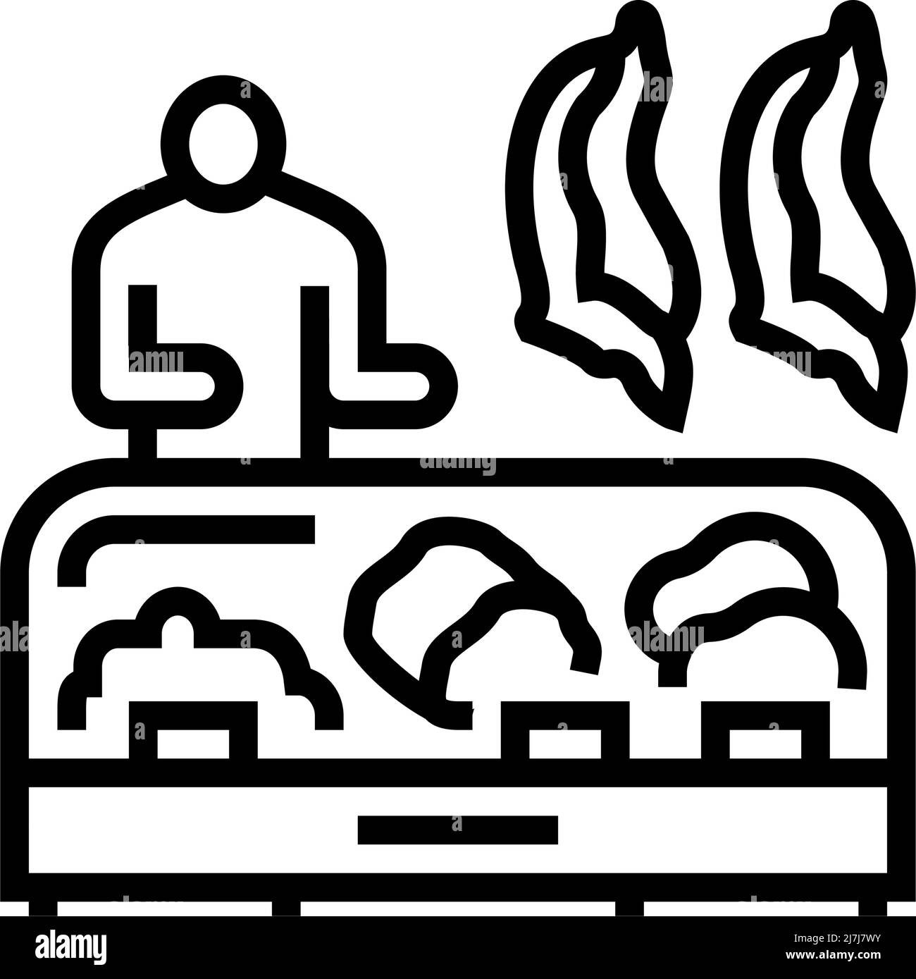 market beef meat line icon vector illustration Stock Vector Image & Art ...