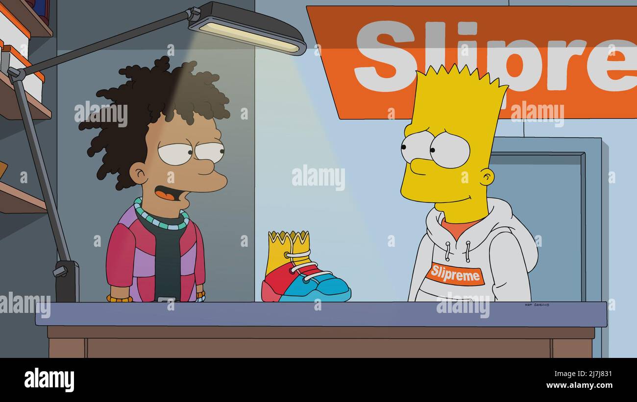 THE SIMPSONS, from left: Abel Tesfaye (guest voice: The Weeknd), Bart ...