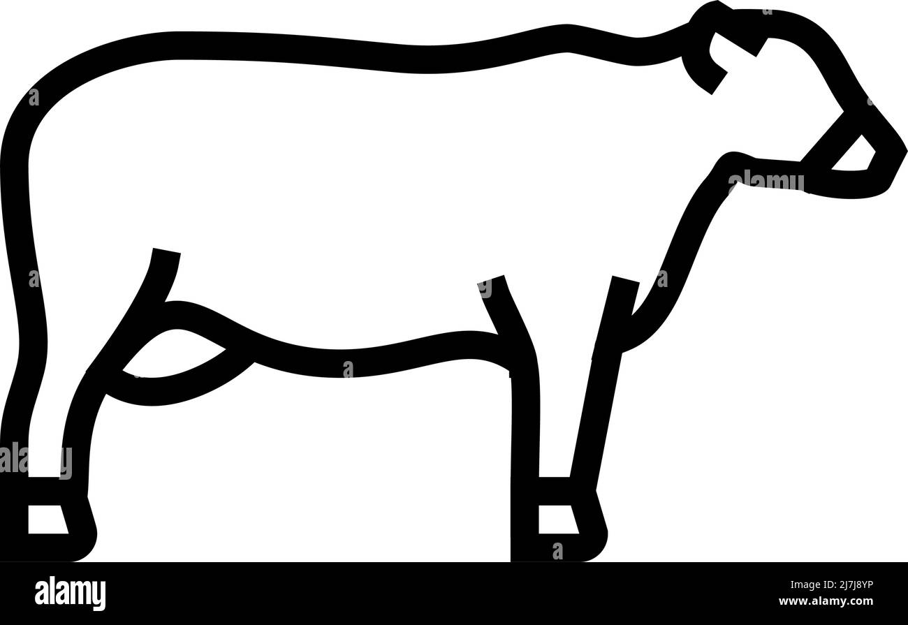 cattle beef line icon vector illustration Stock Vector Image & Art - Alamy