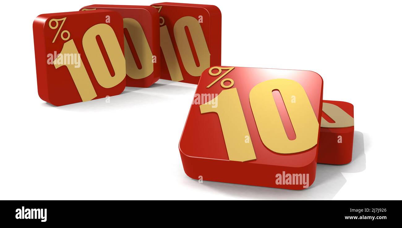10 percent discount block hi-res stock photography and images - Alamy
