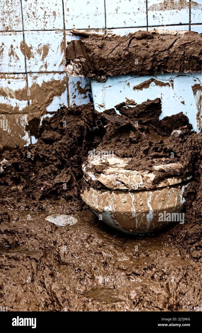 House destroyed by mudslide, Escazu , Costa Rica Stock Photo - Alamy