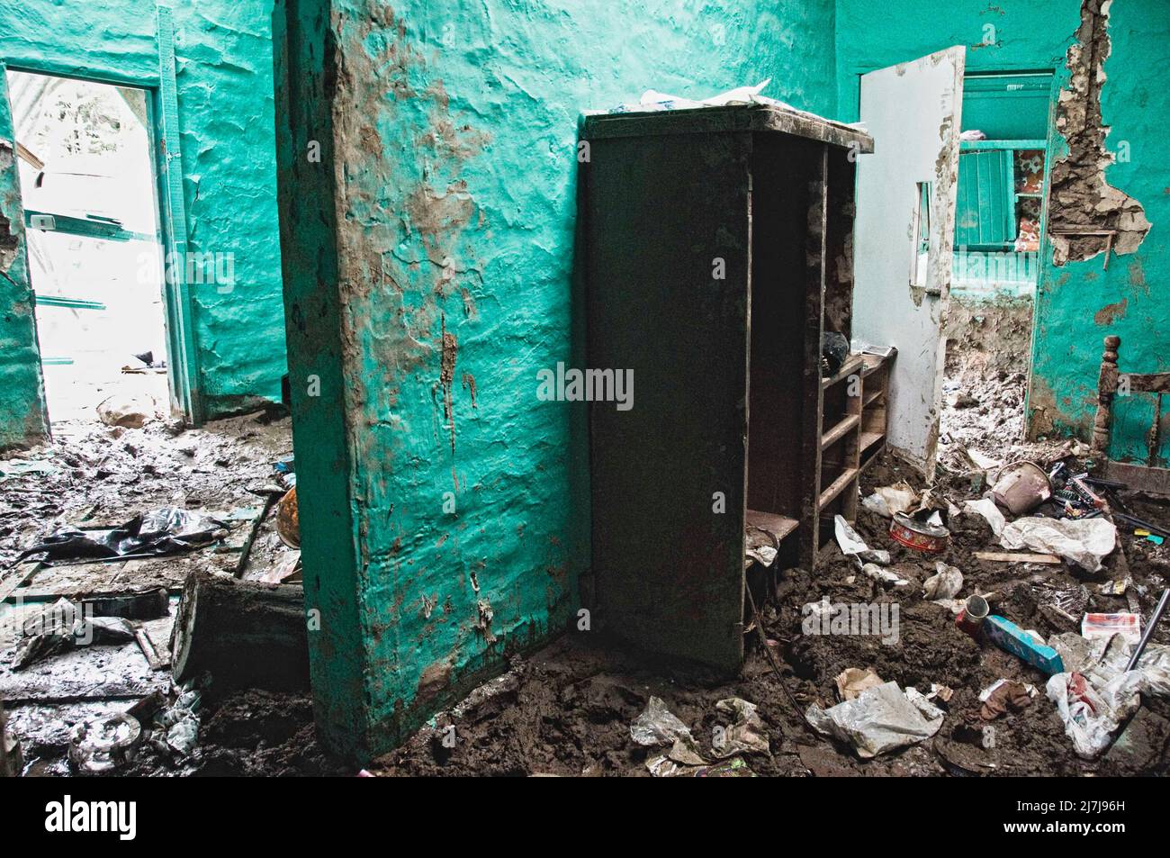 House destroyed by mudslide, Escazu , Costa Rica Stock Photo - Alamy