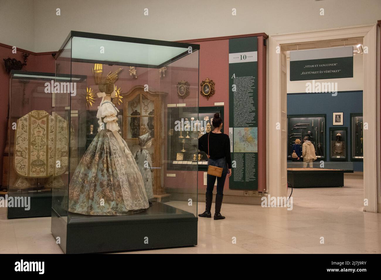 Historical clothing on display at the Hungarian National Museum ...