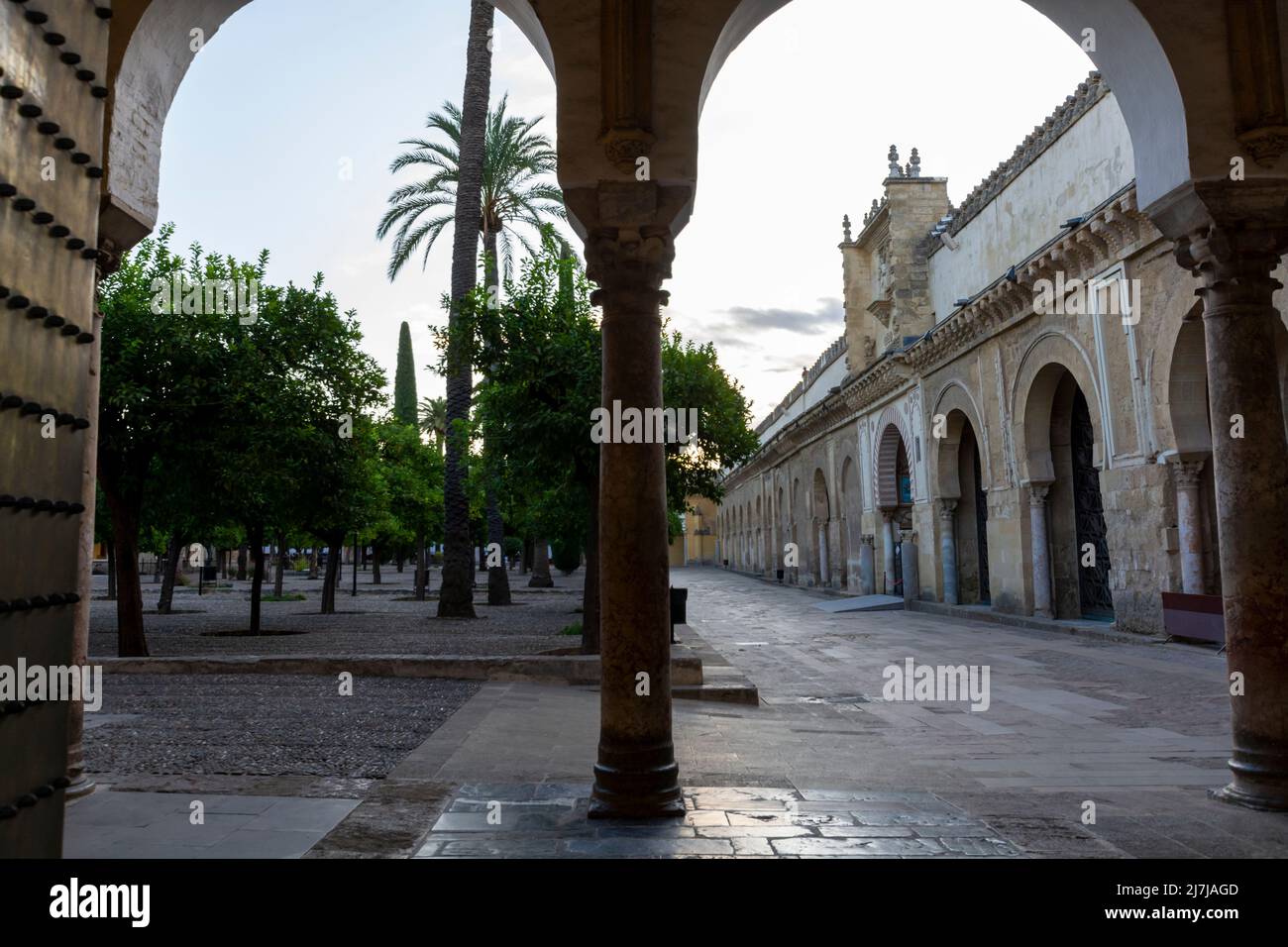 Medieval walls with ornament of old mosque in town Cordoba, Andalusia ...