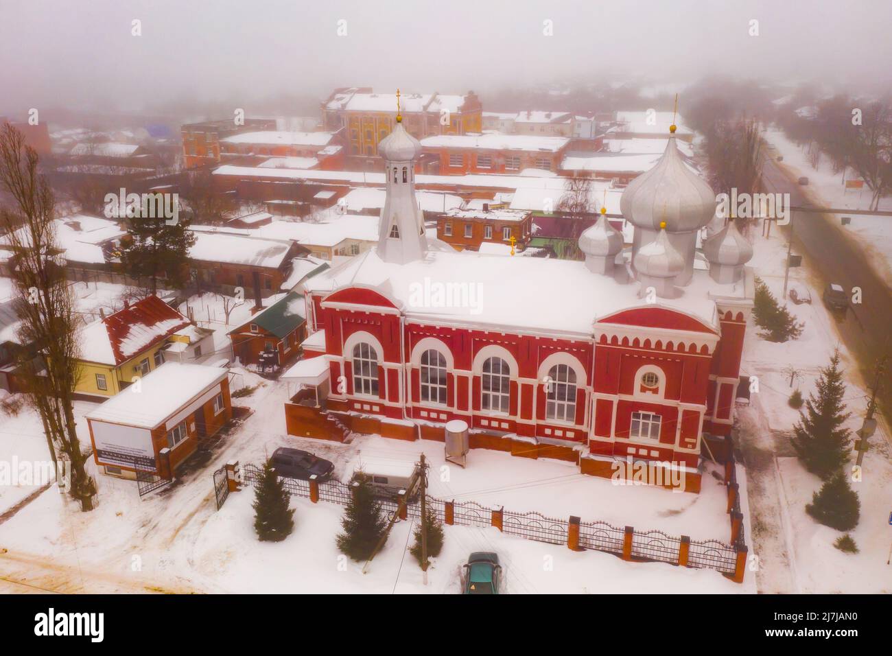 Flight aerial view above travel church hi-res stock photography and ...