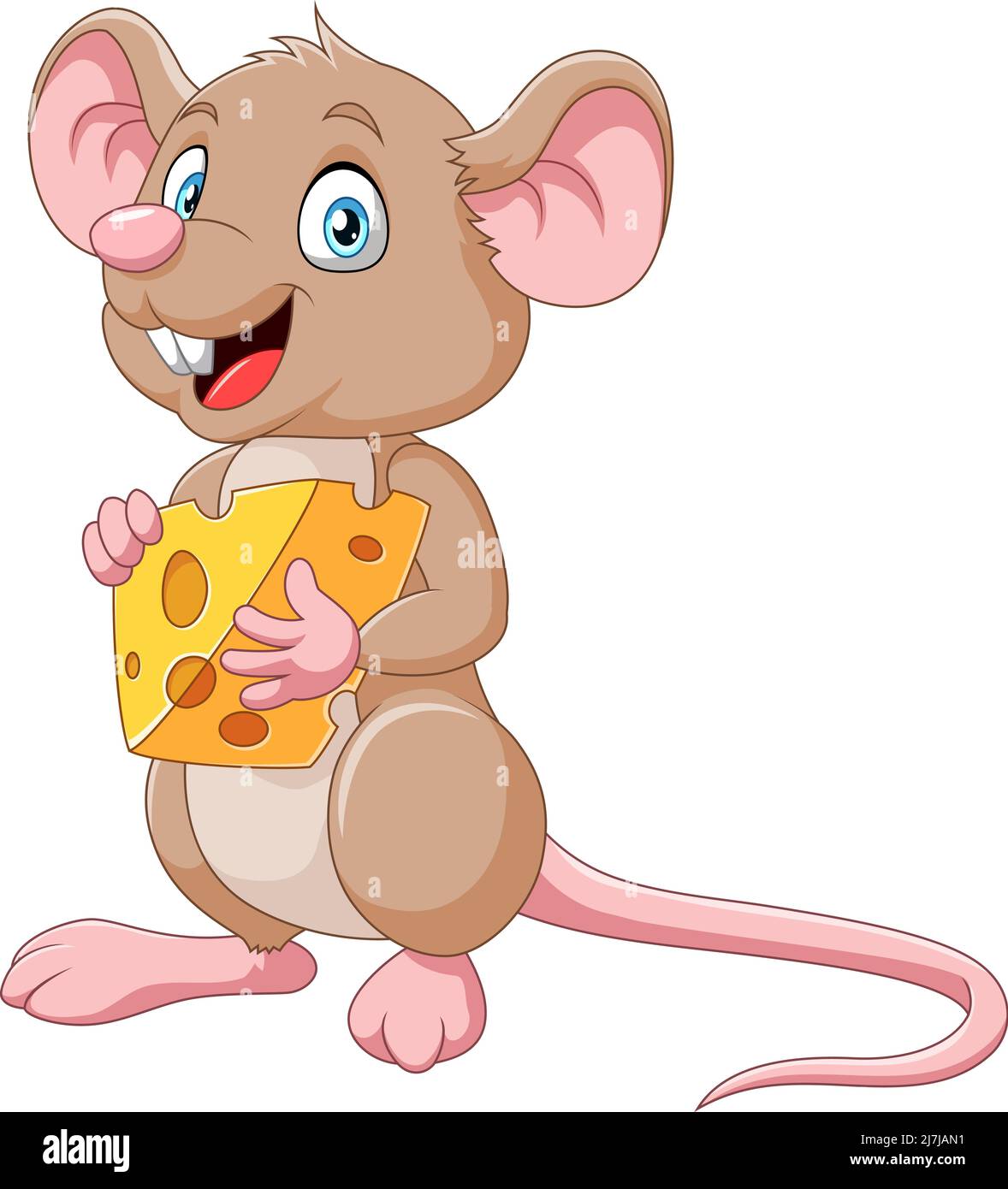 Cartoon illustration mouse eat cheese hi-res stock photography and ...