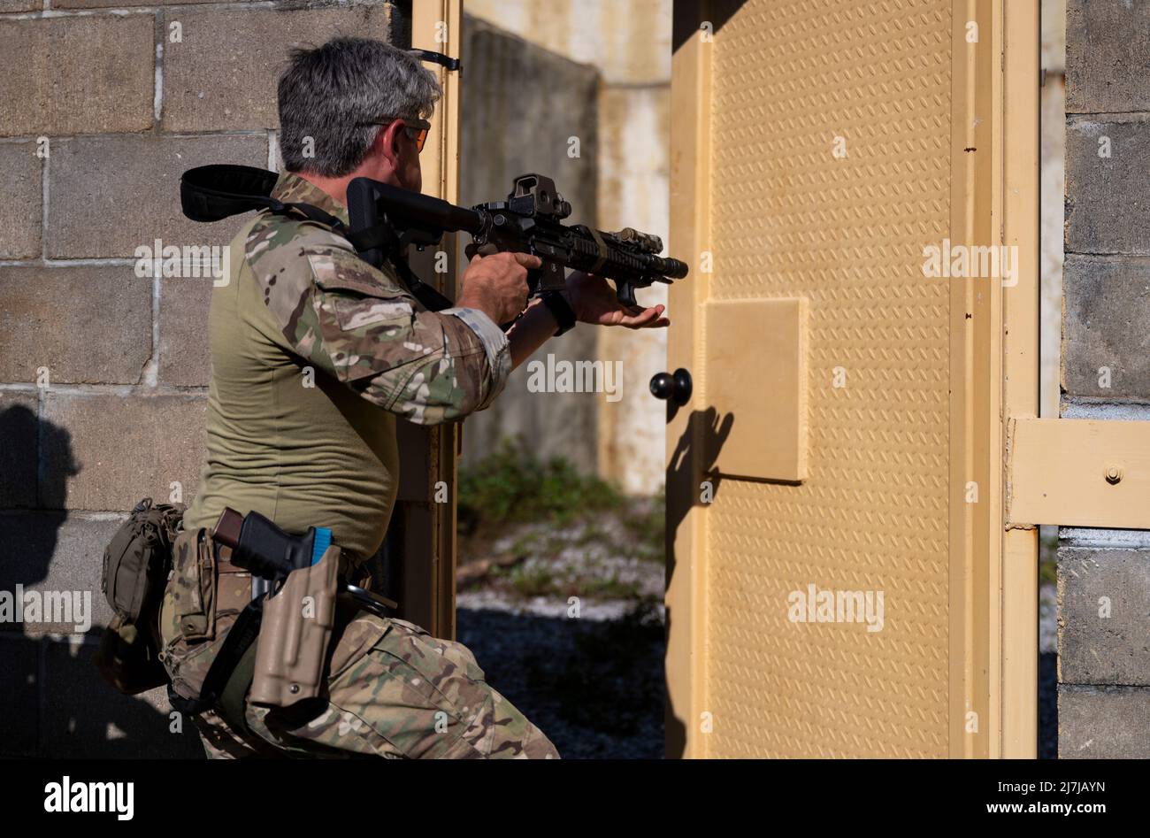A U.S. Air Force Special Tactics operator assigned to the 24th Special ...