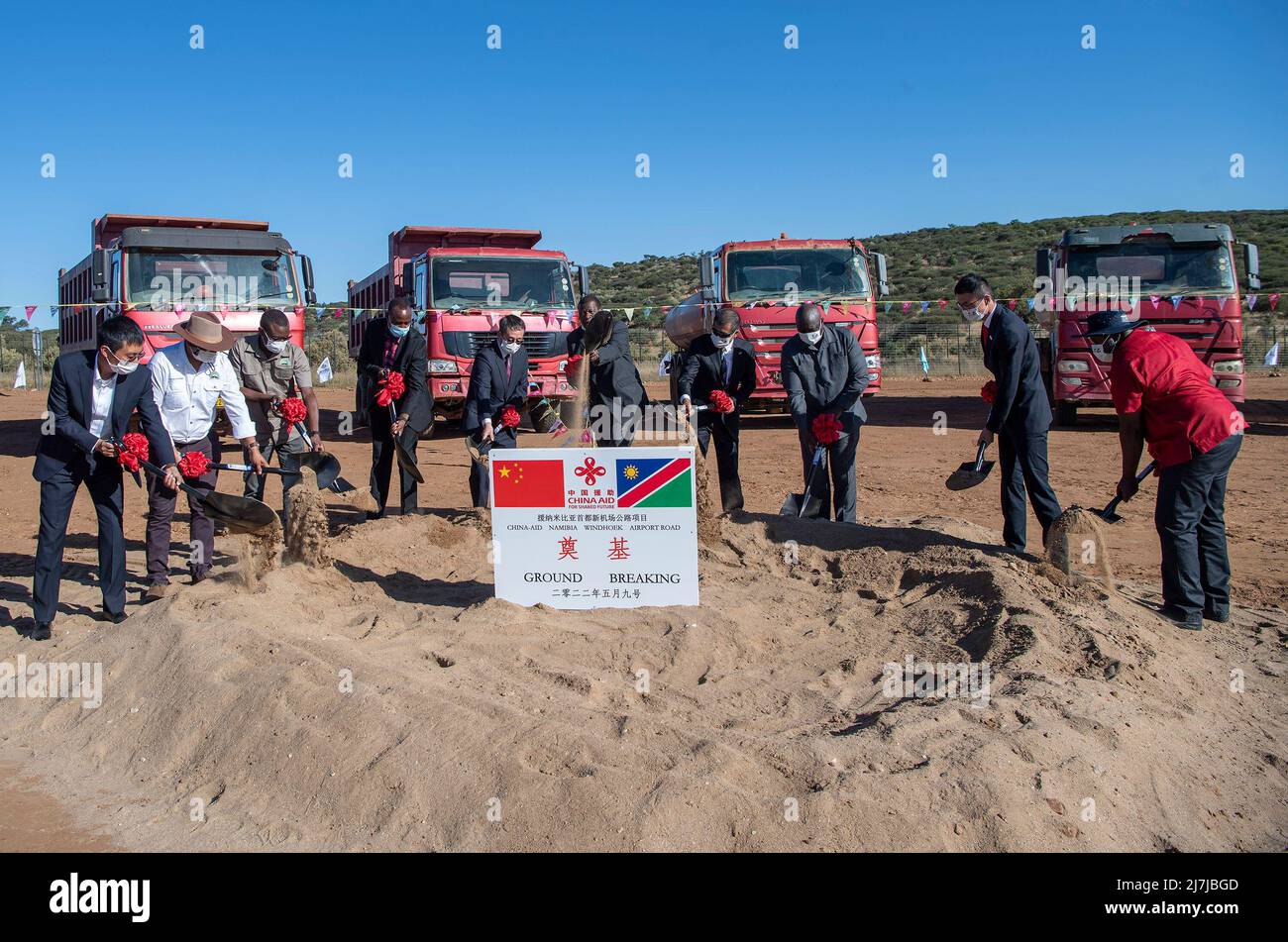 Windhoek, Namibia. 9th May, 2022. Guests attend an official ...