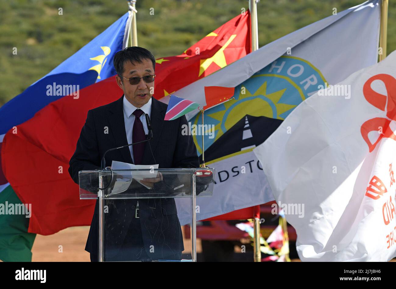 Windhoek, Namibia. 9th May, 2022. Yang Jun, charge d'affaires at the ...