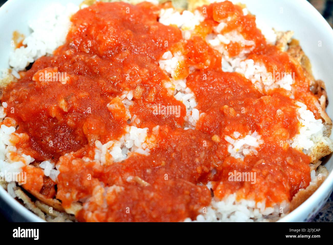 Selective focus of Arabic Egyptian cuisine, Egyptian oriental Fattah ...