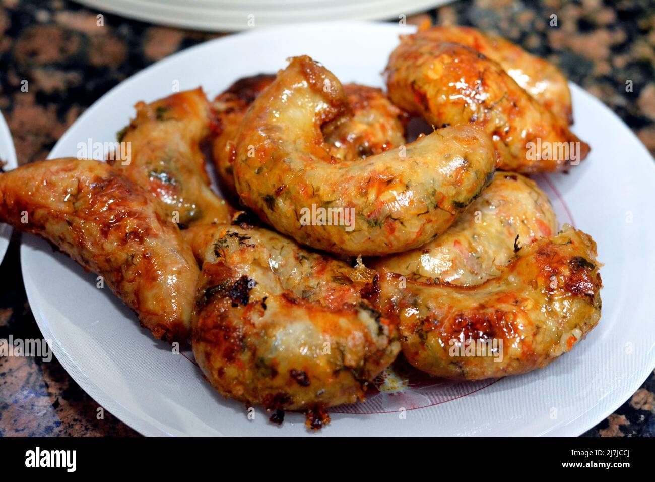 A traditional Arabic Egyptian cuisine called Mumbar which is a stuffed ...