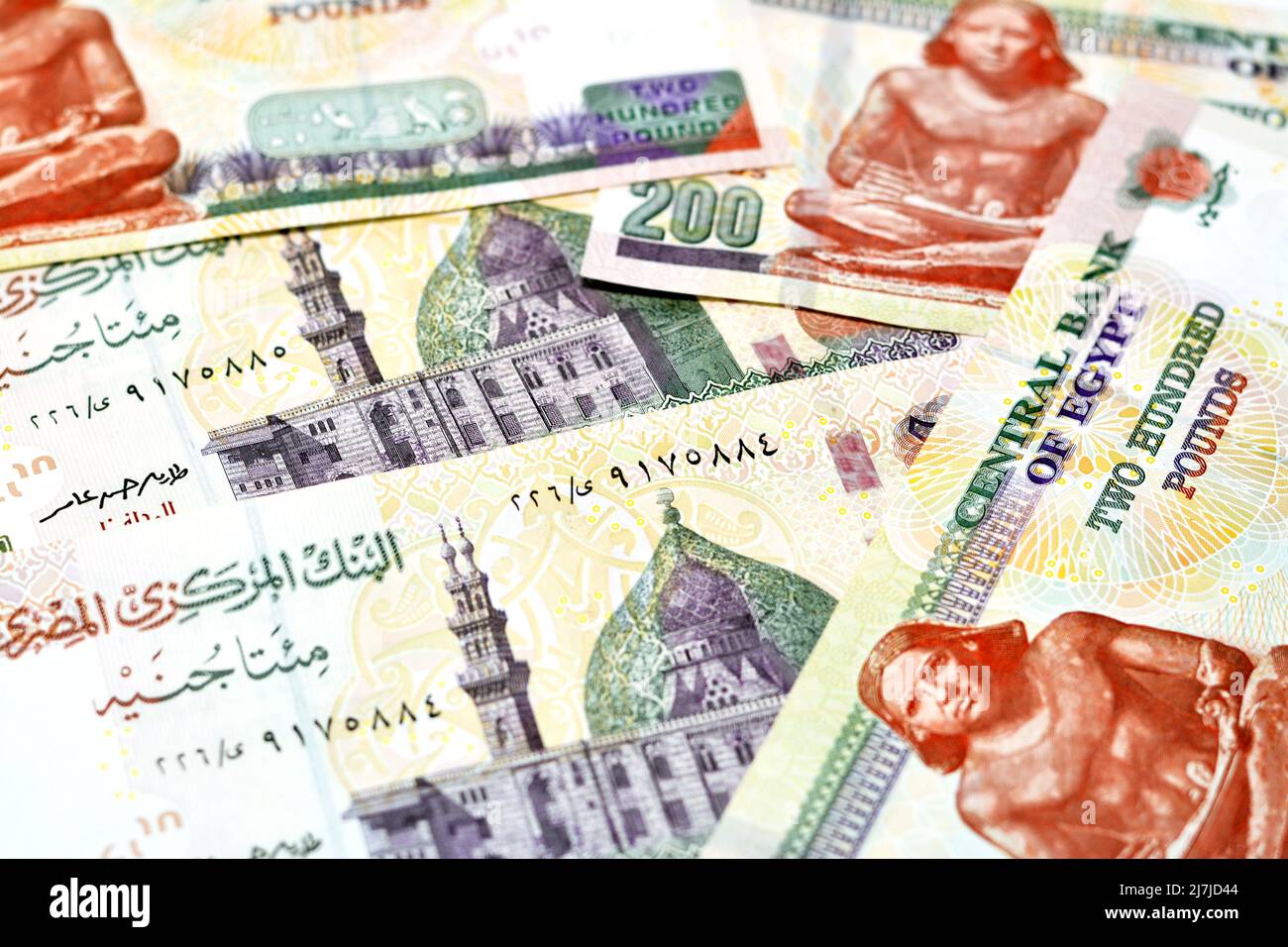 Background of 200 LE two hundred Egyptian pounds money banknotes series ...
